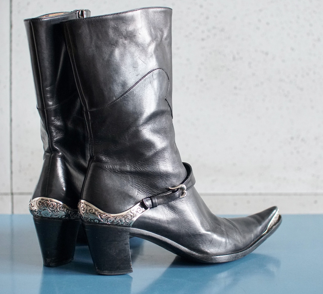 GIANMARCO LORENZI Mega Pointy Vintage Cowgirl Boots GML 37 - Etsy