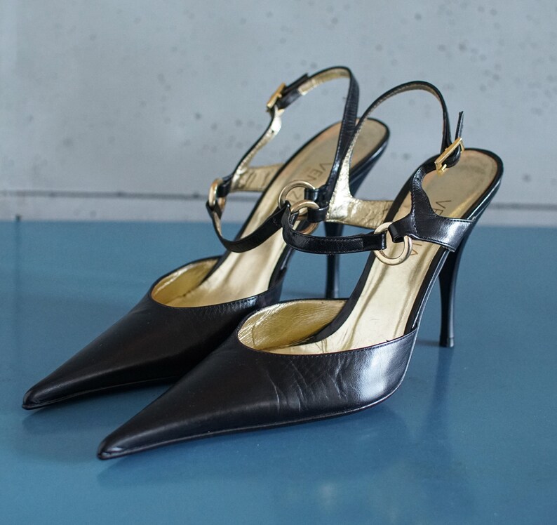 VENEZIA Vintage Super Pointy Fashion Mules 37 - Etsy