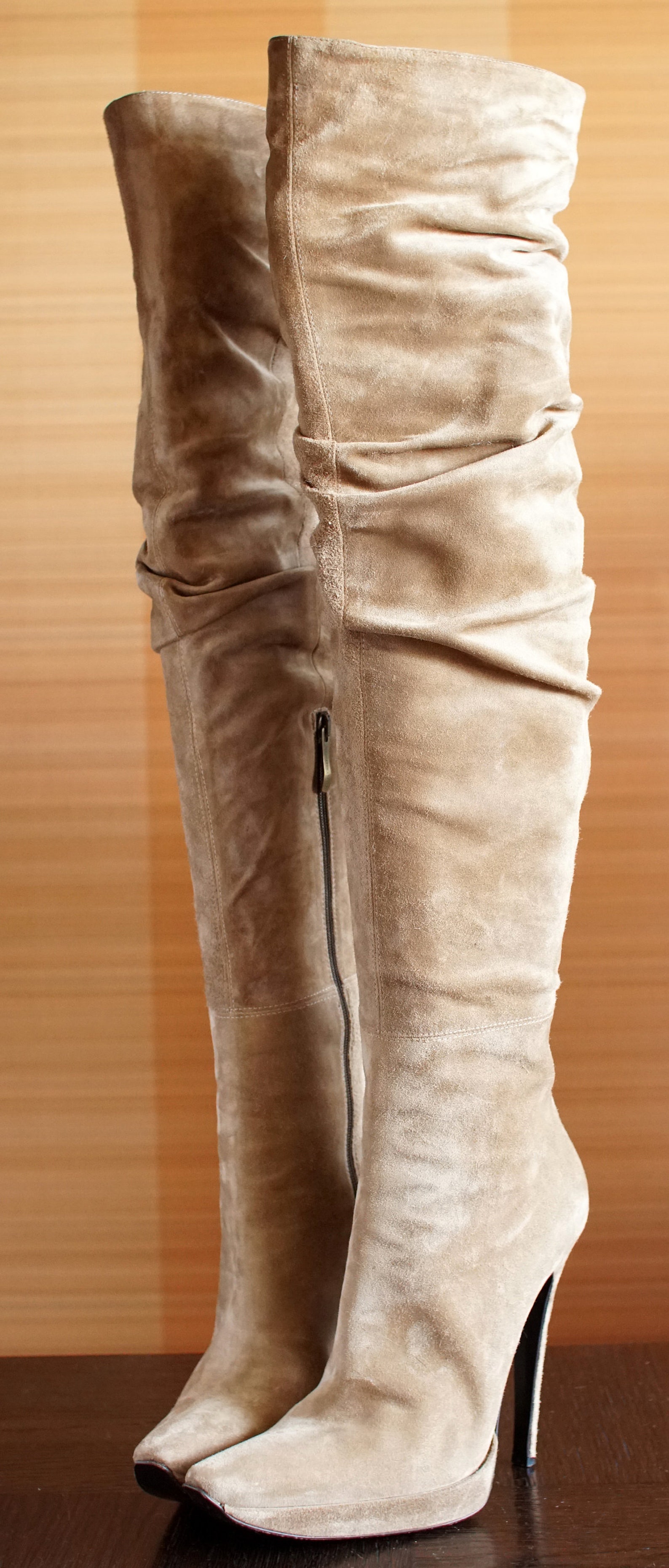 GIANMARCO LORENZI Pointy Platform Overknee Boots GML Luxory - Etsy