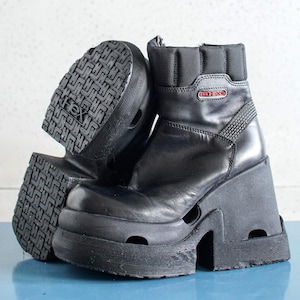 DOMAGED ITEM Read Description! HEX Vintage Italian Platform Boots Mega ...