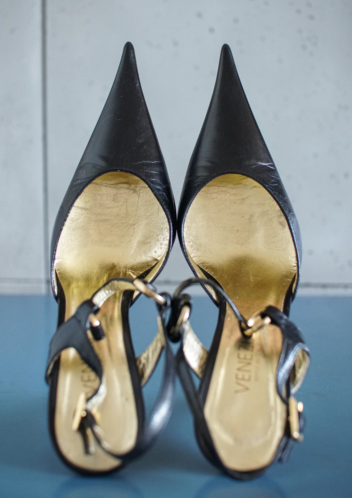 VENEZIA Vintage Super Pointy Fashion Mules 37 - Etsy