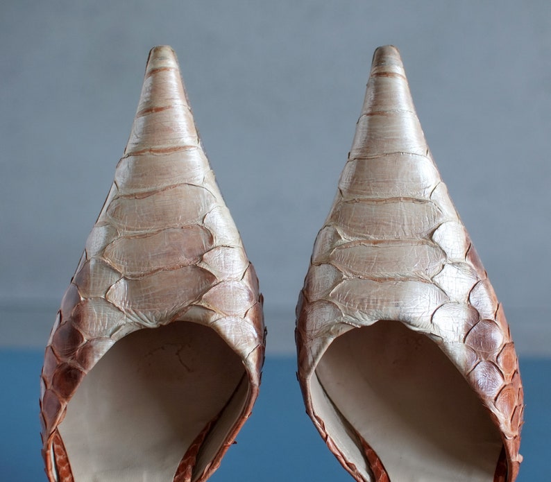 GIANMARCO LORENZI Vintage Designer High Heel Snake Mule GML | Etsy