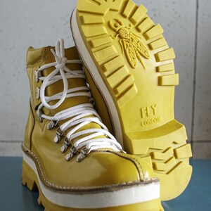 EUR42 Us10w FLY London Unique Yellow/white Clubkid Rave Techno Low ...