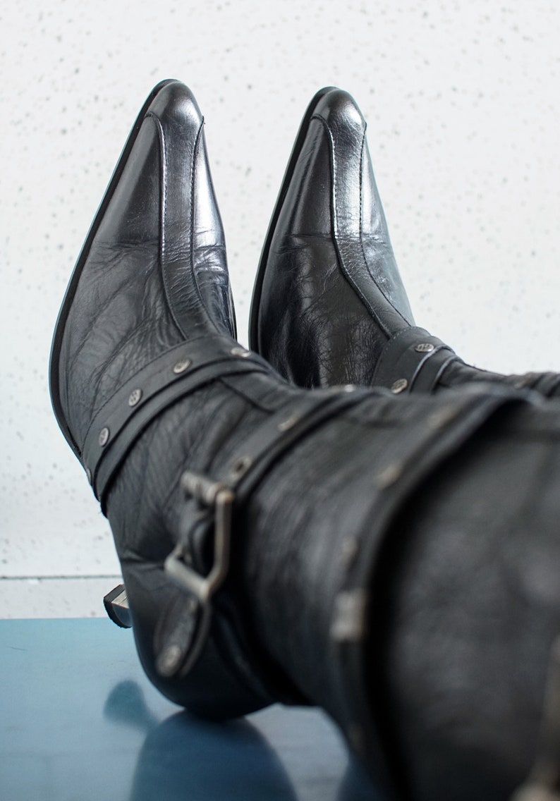 New Rock Malicia Custom Buckle Gothic Alternative Boots 40 - Etsy