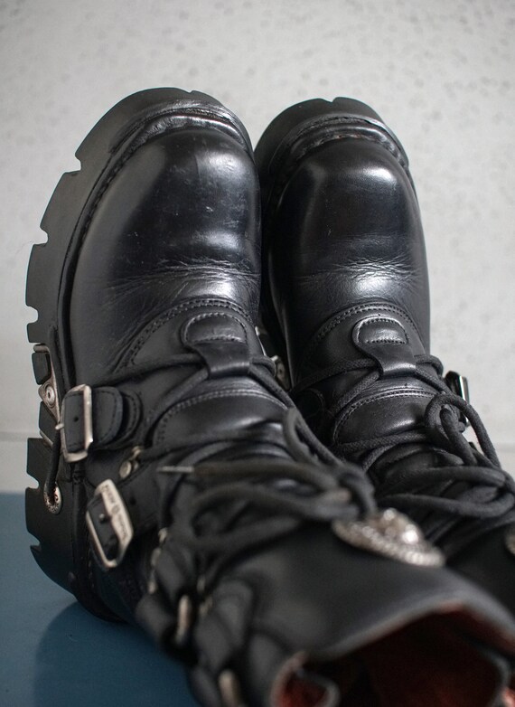 New Rock platform boots REACTOR velcro chunky boots c… - Gem