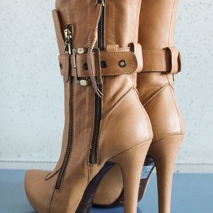 GIANMARCO LORENZI Platform Boots GML Italy 38 - Etsy