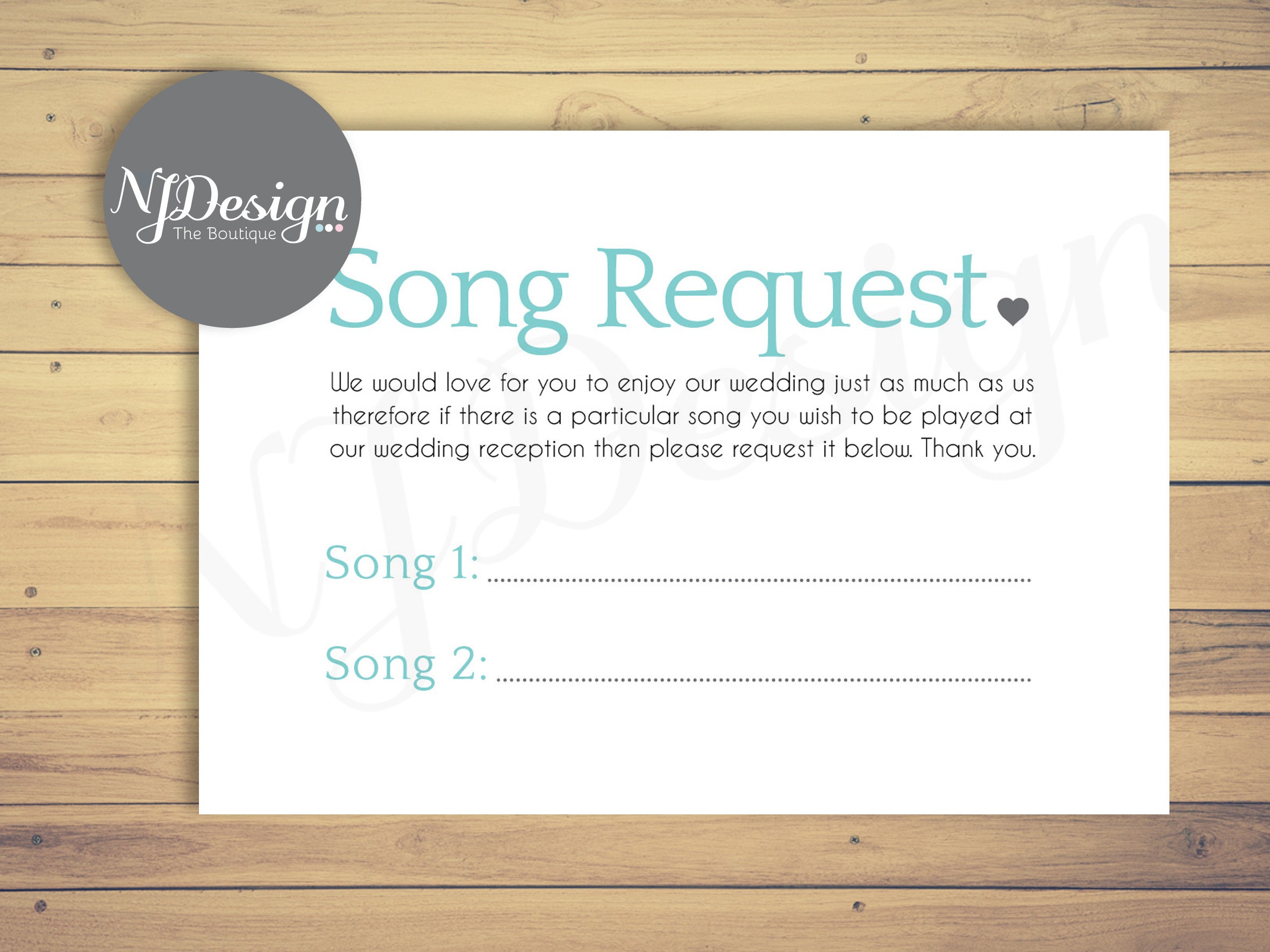 Song Request cards personalised wedding | Etsy