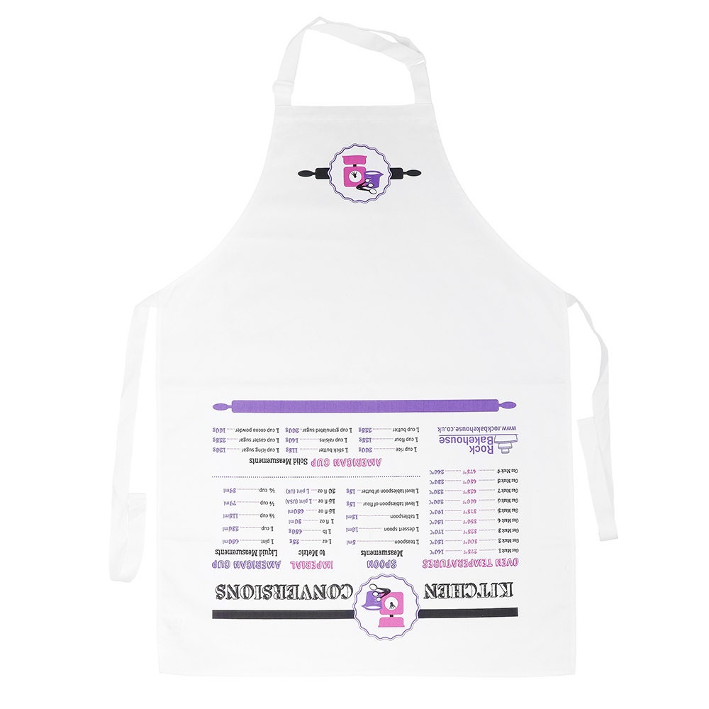 Kitchen Conversion Chart Apron Christmas Gift, White 100% Cotton, Lift ...