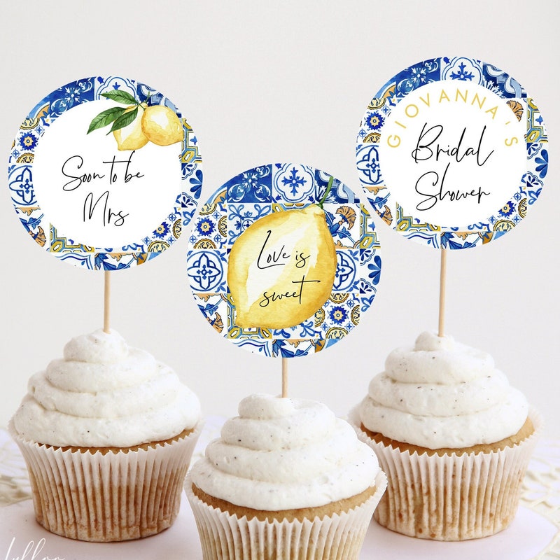 Lemon Cupcake Topper - Etsy