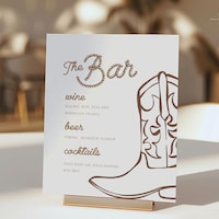 Custom Cowboy Boot Bar Sign | Acrylic Bar Sign | Rodeo Bar Sign ...