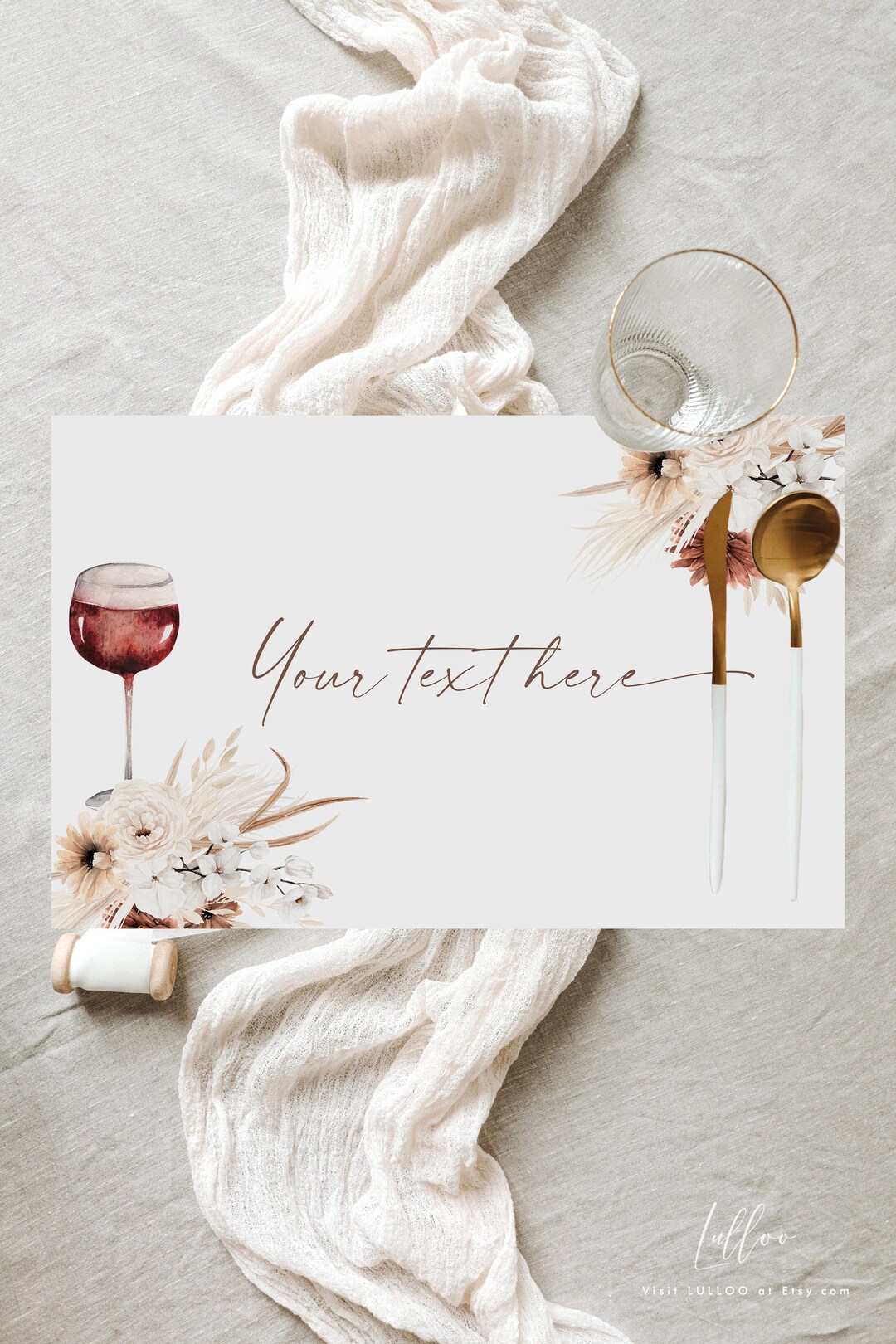 Wine Placemat Template Editable, Vino Before Vows Bridal Shower ...