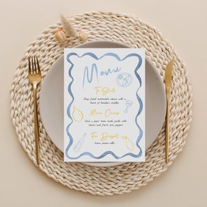 Handwritten Italian Menu Template, Lemons Wavy Menu Printable ...