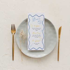 Handwritten Italian Menu Template, Lemons Wavy Menu Printable ...