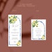 Editable Lemon Blue Tiles Arch Menu Template, Arched Italy Wedding Menu ...