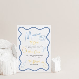 Handwritten Italian Menu Template, Lemons Wavy Menu Printable ...