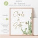 Fiesta Custom Table Sign Editable Cactus Poster Sign Boho - Etsy