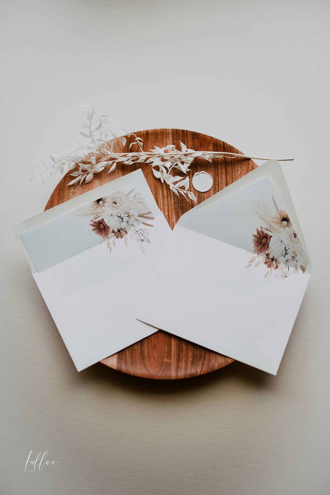 Boho Rust Envelope Liner Editable Template, Burnt Orange Envelope Liner ...