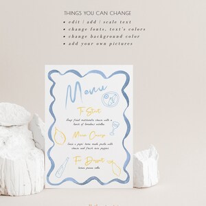 Handwritten Italian Menu Template, Lemons Wavy Menu Printable ...