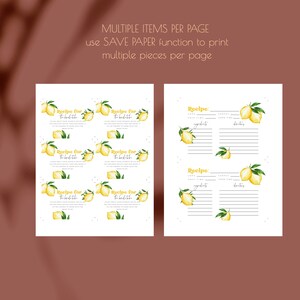 Lemon Bridal Shower Recipe Card, Printable She Found Her Main Squeeze ...