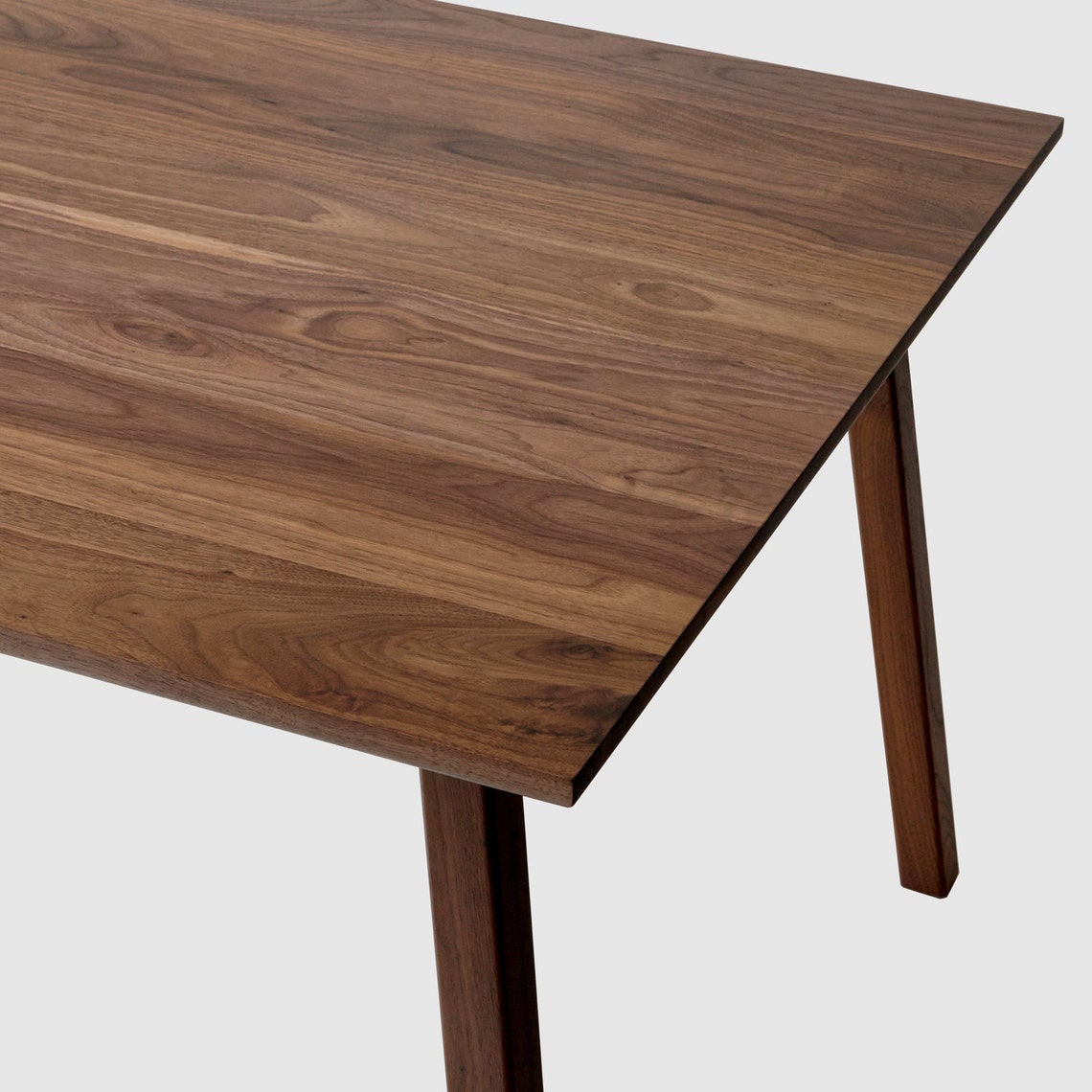 Solid Walnut Dining Table Midcentury Inspired Contemporary - Etsy