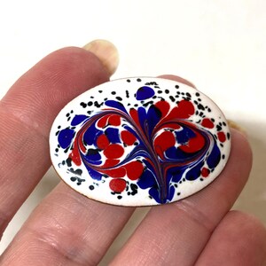Red, White, and Blue Color Pin, Patriotic Enamel Pin Inga Handcrafted ...