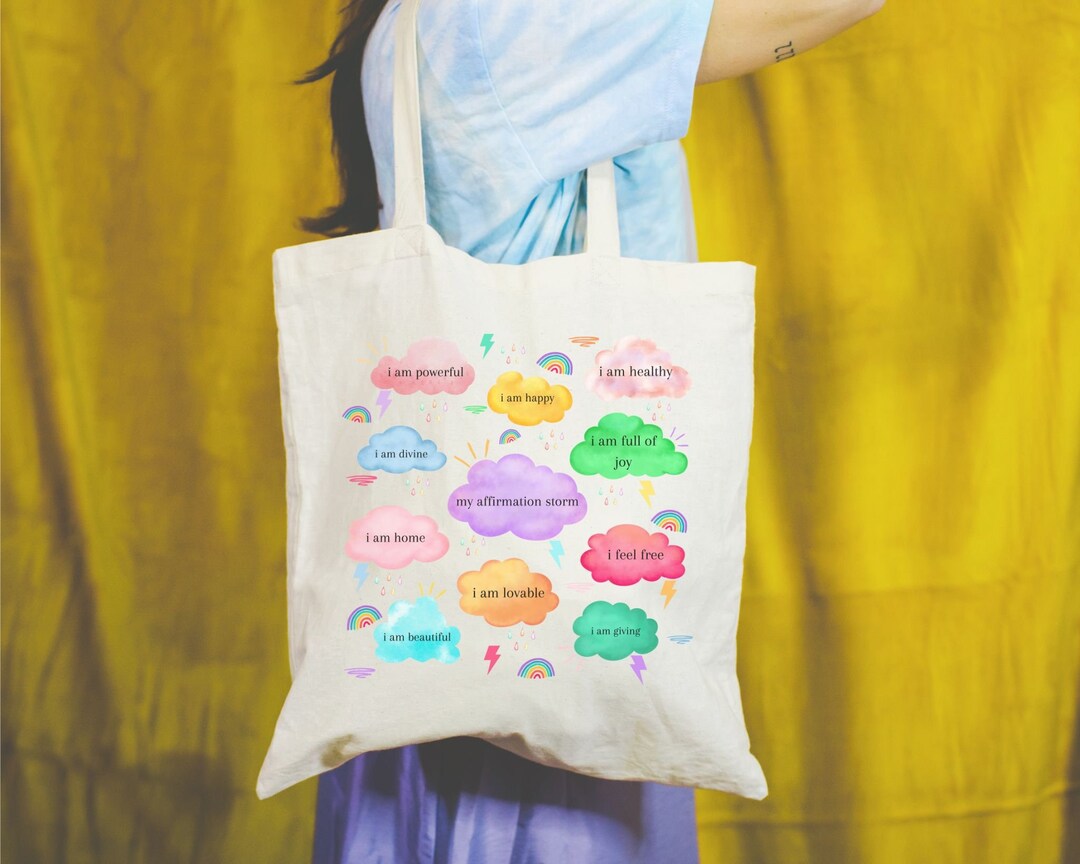 Affirmation Tote Bag, Affirmation Bag for Women Kids, Positive ...