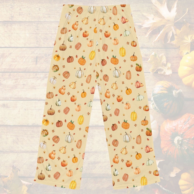 Halloween Thanksgiving Pumpkin Pattern Pajamas, Lounge Pants for Women ...