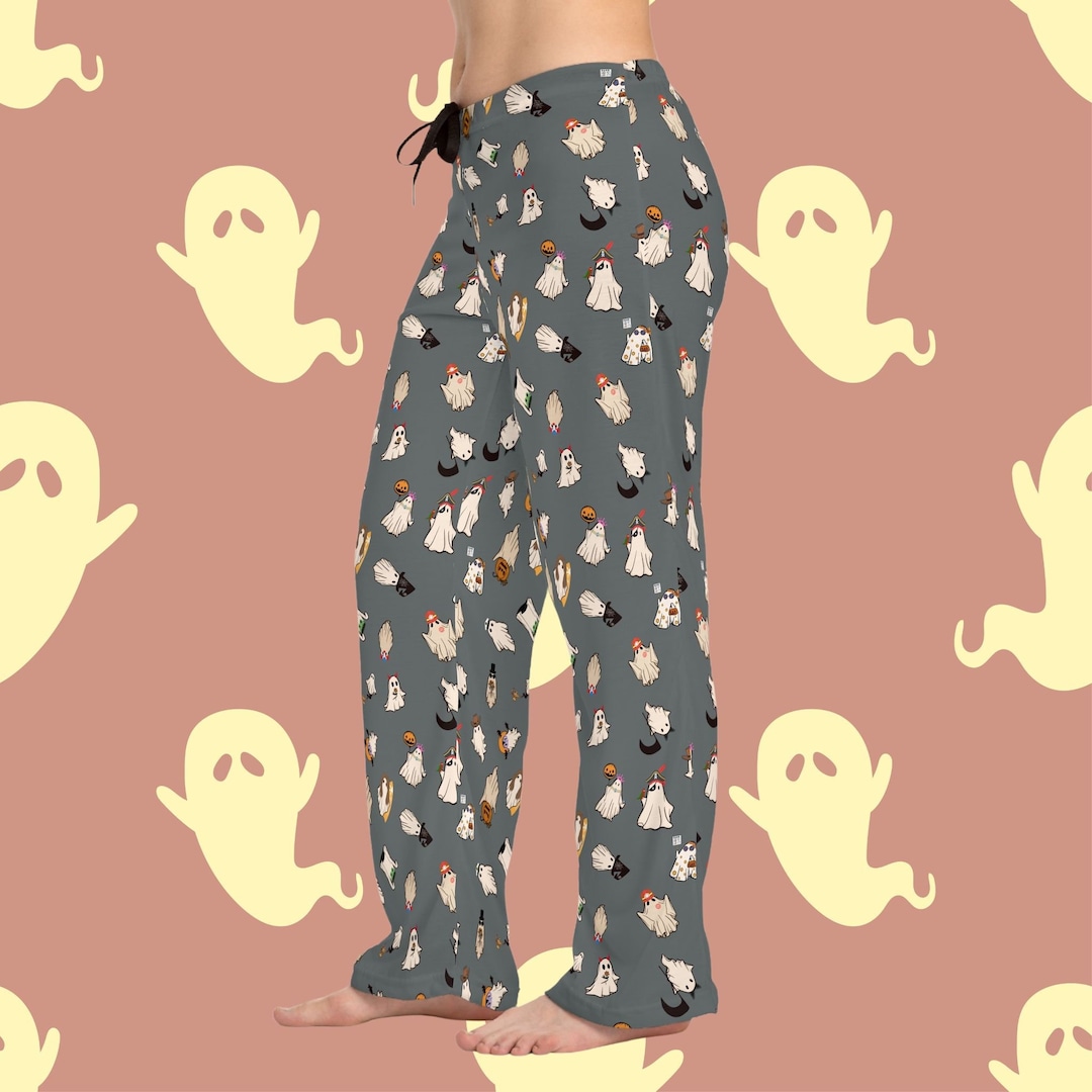 Halloween Ghosts in Costumes Pattern Womens Pajamas, Cowboy Ghost Pjs ...