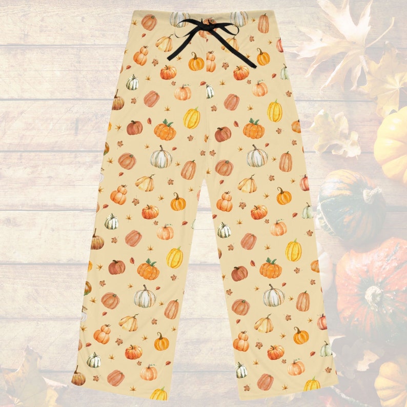 Halloween Thanksgiving Pumpkin Pattern Pajamas, Lounge Pants for Women ...
