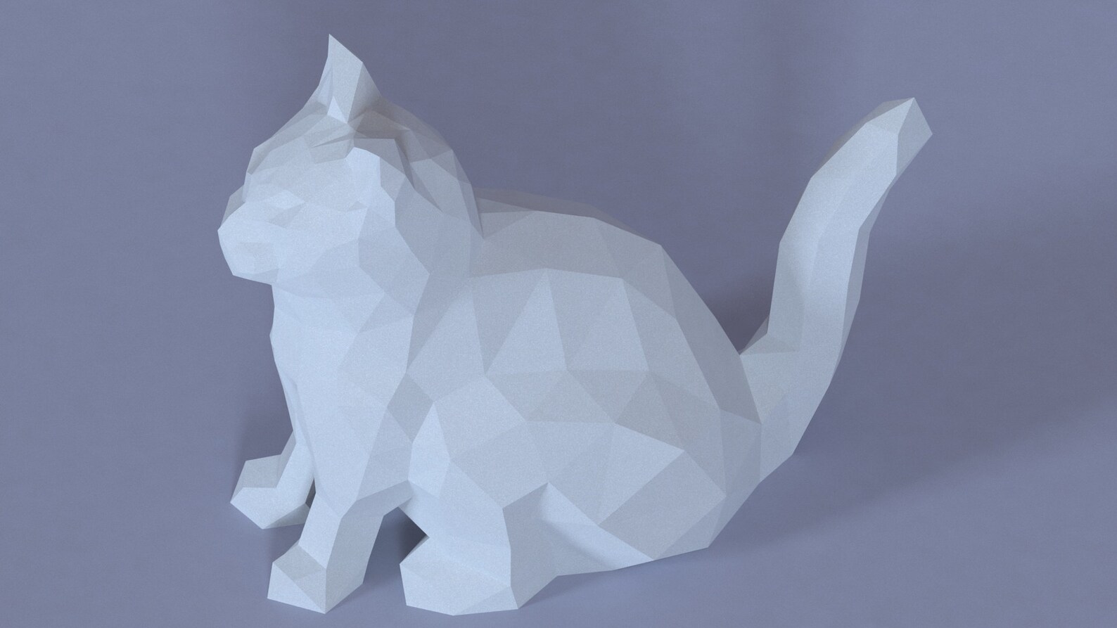 Printable DIY Template PDF. Cat Low Poly Paper Model. 3D | Etsy