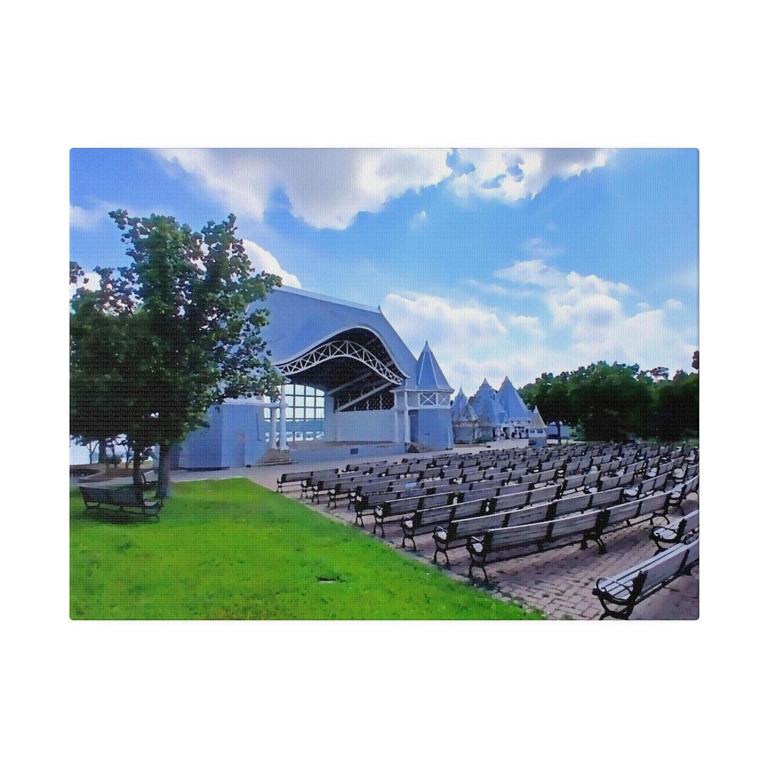 Matte Canvas: Lake Harriet Bandshell & Benches, Minneapolis, MN ...
