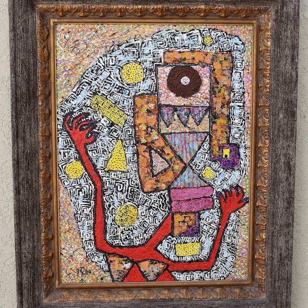 Abstract Folk Art - Etsy