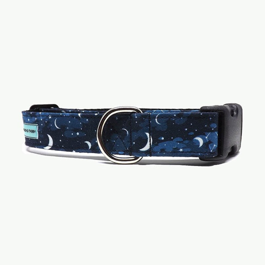 Night Sky Dog Collar | Celestial Moon, Star and Constellation Dog ...