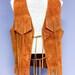 Vest Western Style Mexican Made Suede Leather Tie Front Fringed Cowboy ...