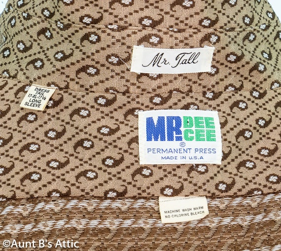 Classic Vintage 70's Mr Dee Cee Men's Brown Paisley P… - Gem