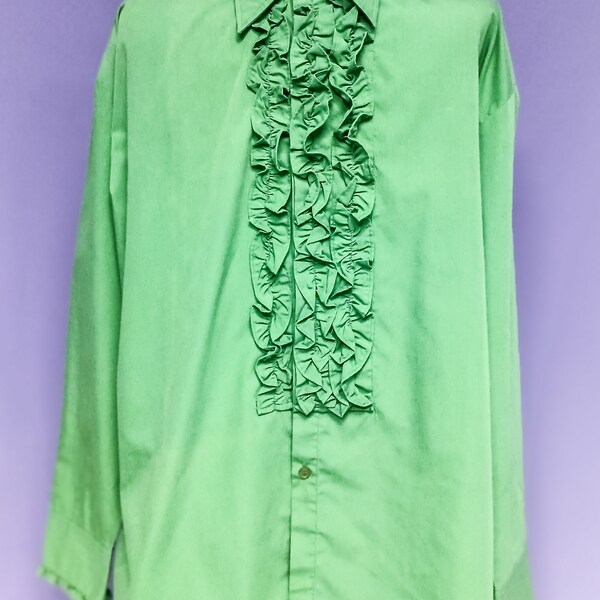 Ruffled Tuxedo Shirt - Etsy