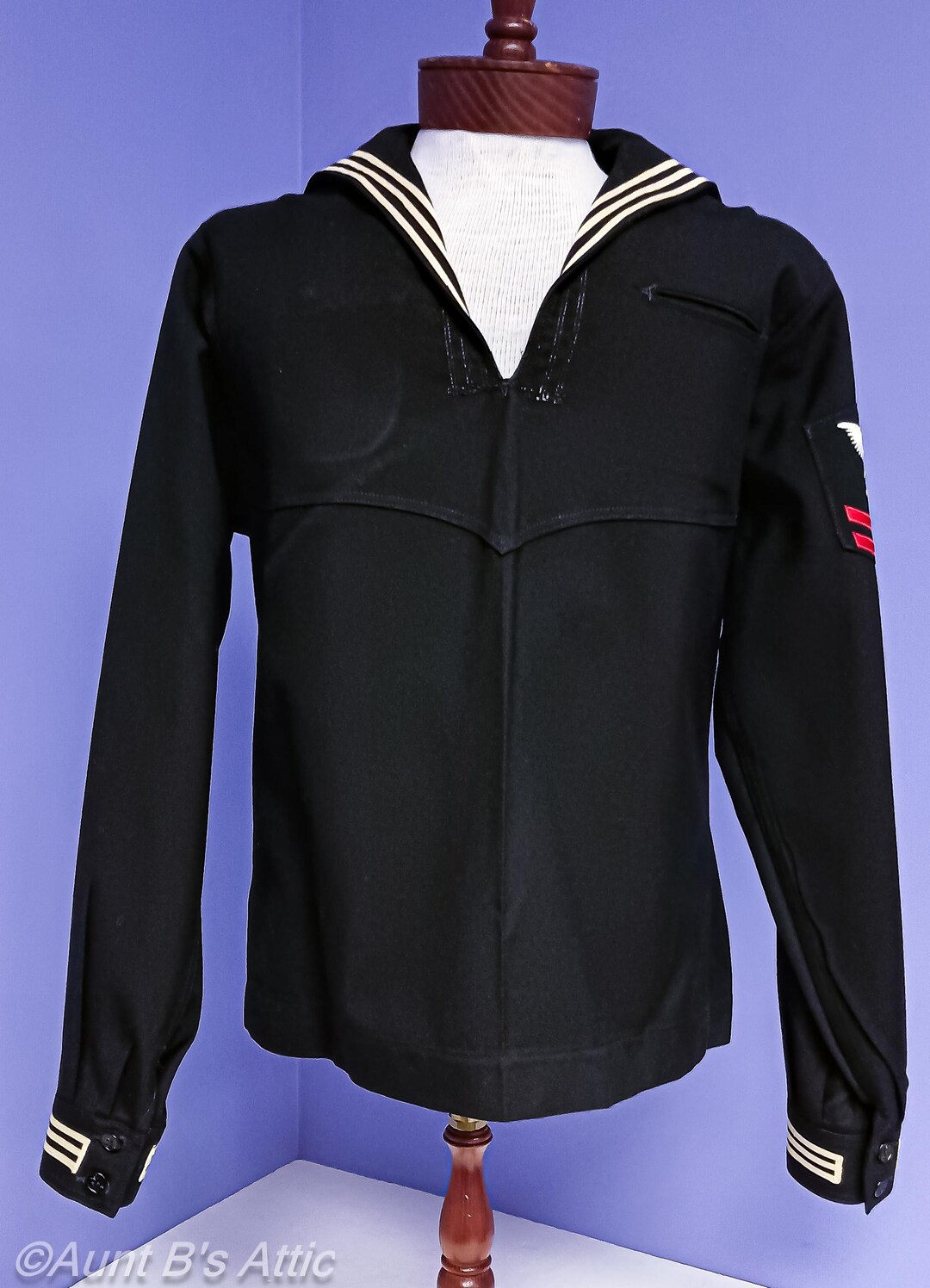 Vintage 70s US Navy Wool Jumper: Military Uniform Top, Fire Controlman ...