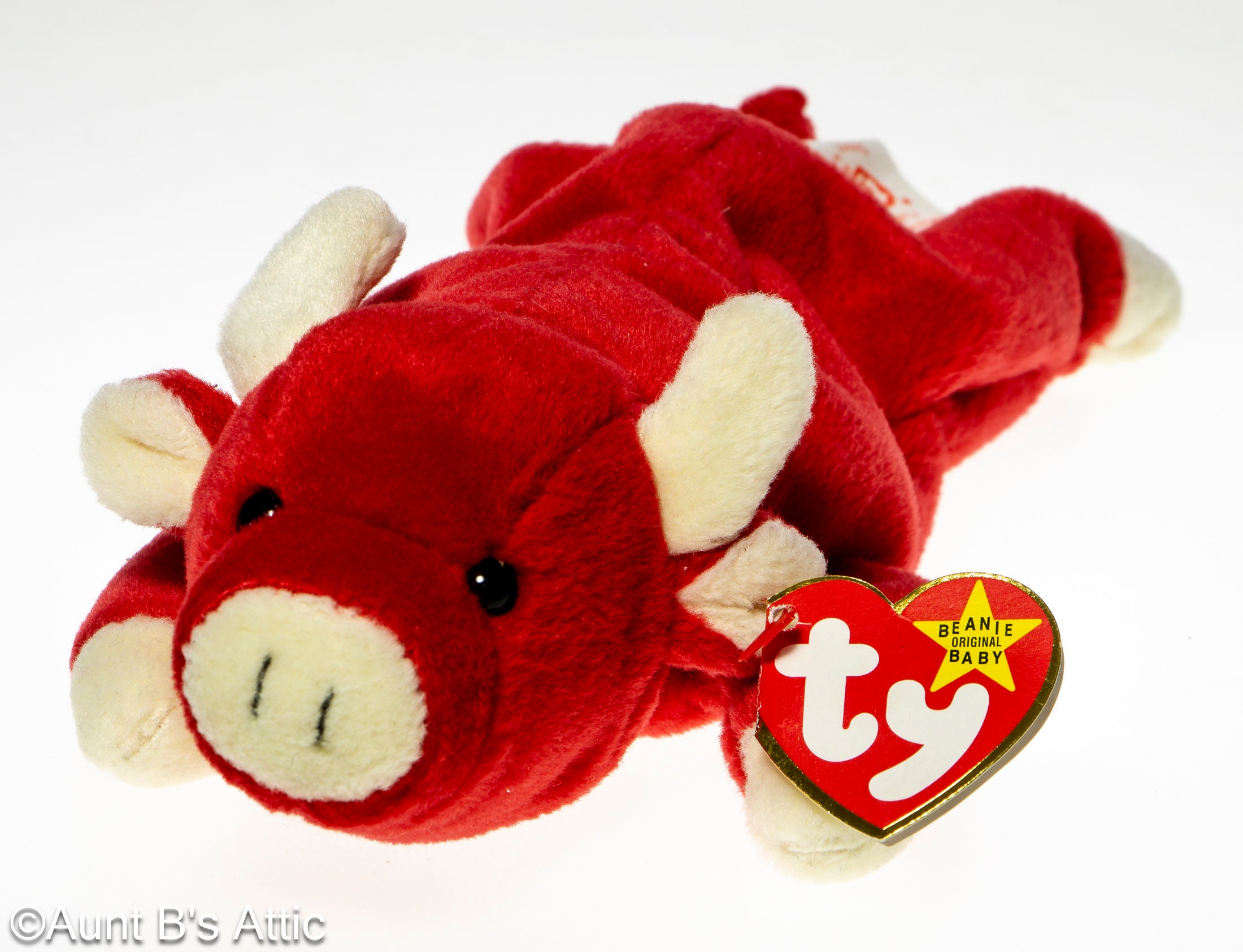 Ty Beanie Babies Rare Vintage 1995 snort the Bull - Etsy