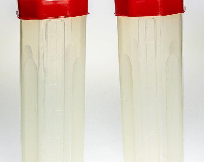 Ironclad Tall Storage Containers Vintage Set of 2 10" Tall Plastic Food ...