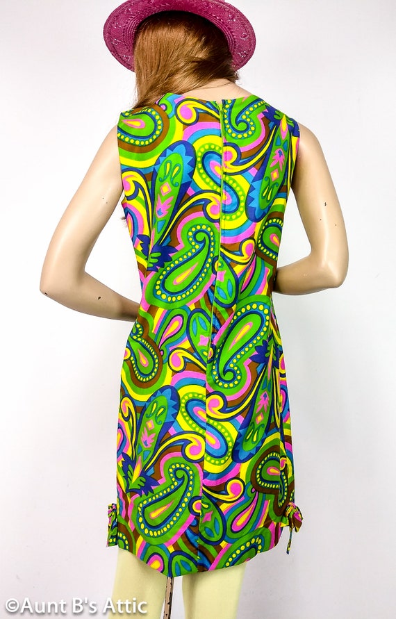 Super Groovy Vintage 60's Multi Color Neon Psychedeli… - Gem