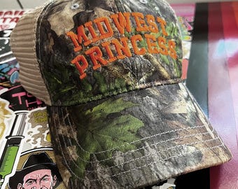 Midwest Princess-mossy Oak Camo-vintage-trucker-dad Hat-unstructured - Etsy