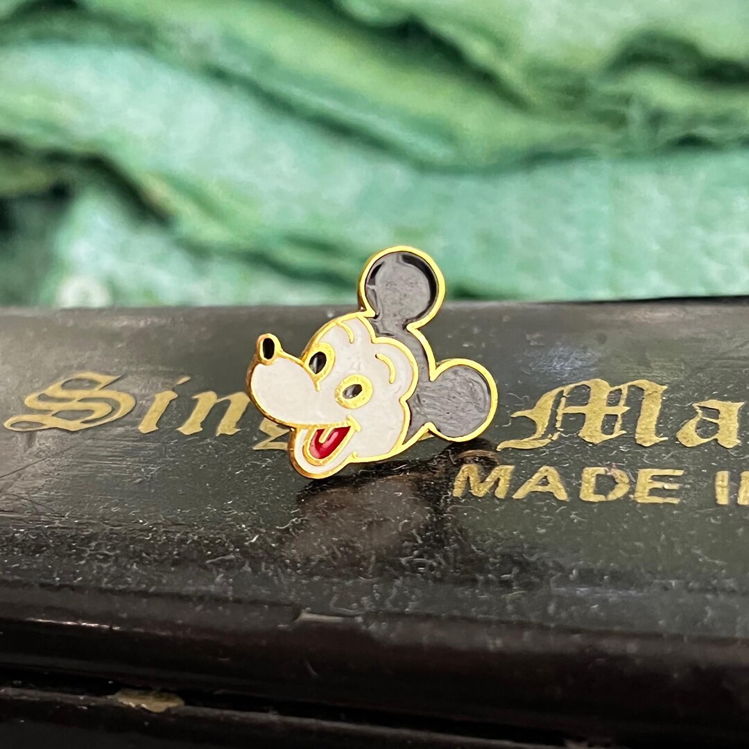 Vintage 50s Mickey Mouse Enamel Pin - Etsy