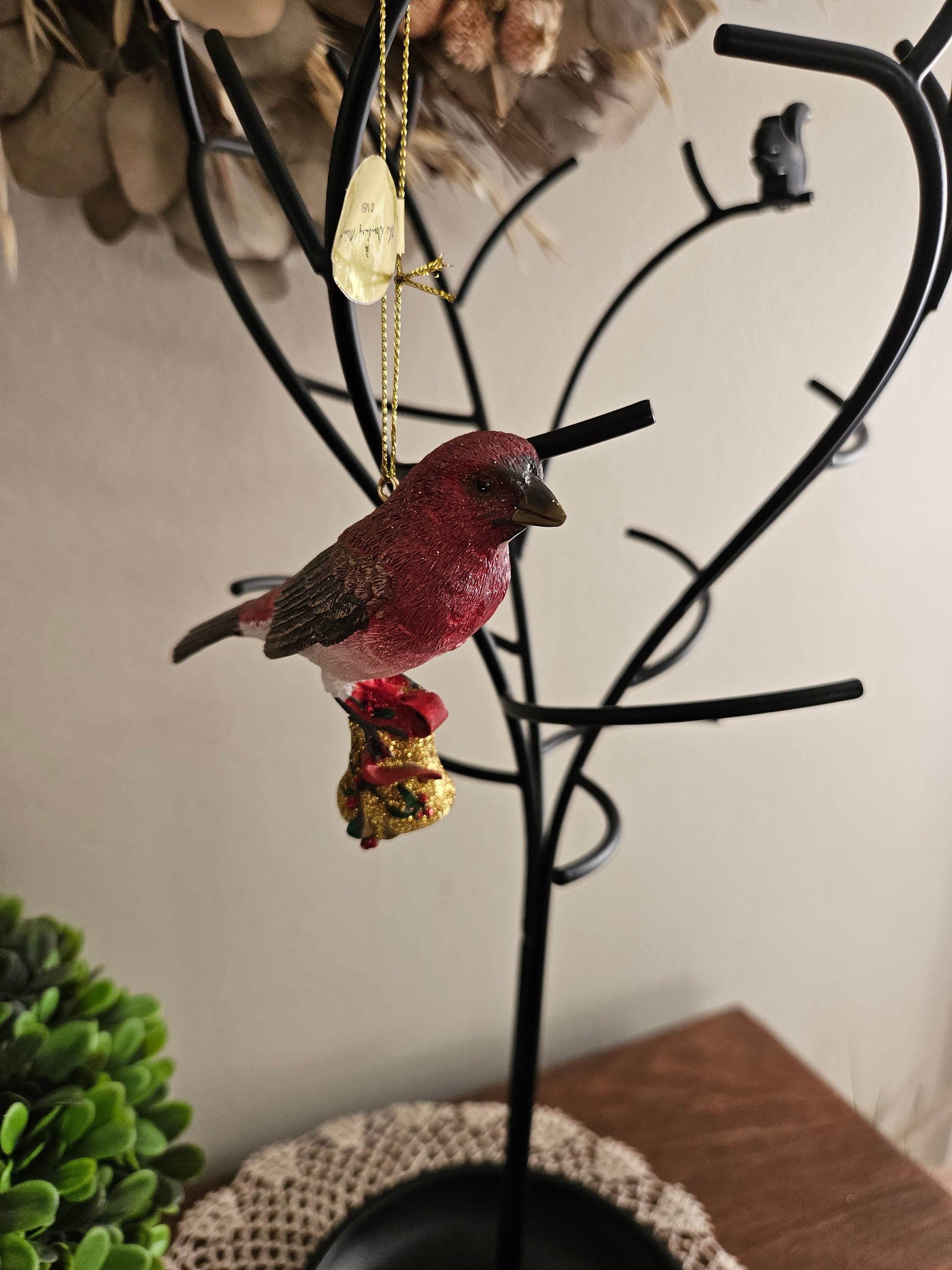 Vintage Danbury Mint Purple Finch Songbird Ornament Purple Finch Bird ...