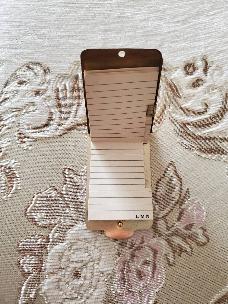 Vintage Red and White Rhinestone Flip Address Book Pop-up Phone Number ...