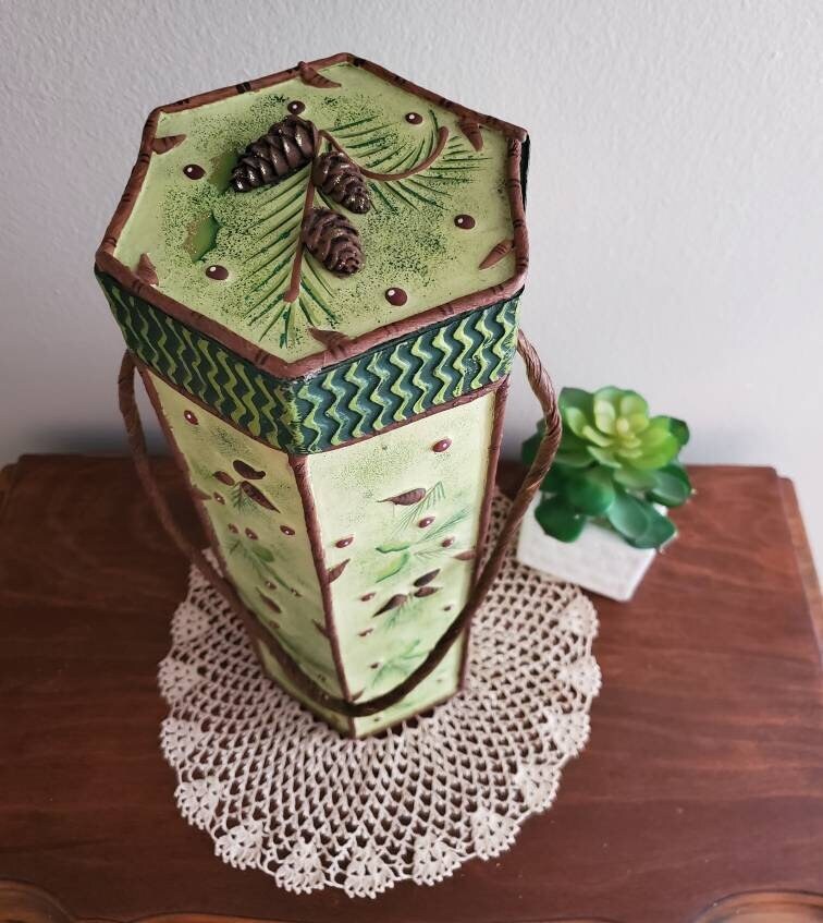 Vintage Wine Canister Slipper Storage Box Holiday Gift Picnic Wine ...