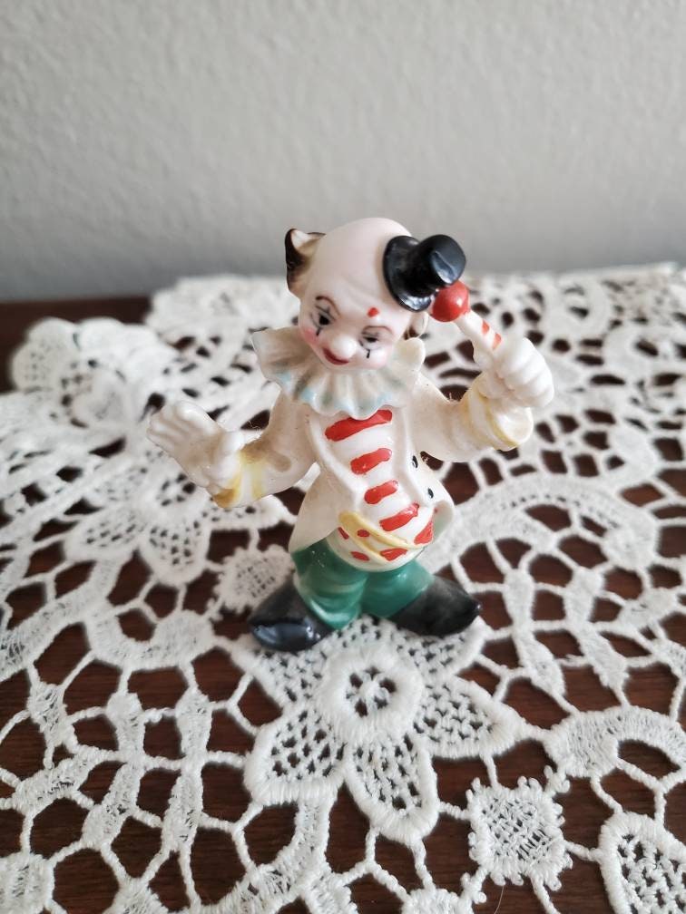Vintage Clown Fine China Figurine Trio Made in Japan Clowns Miniature ...