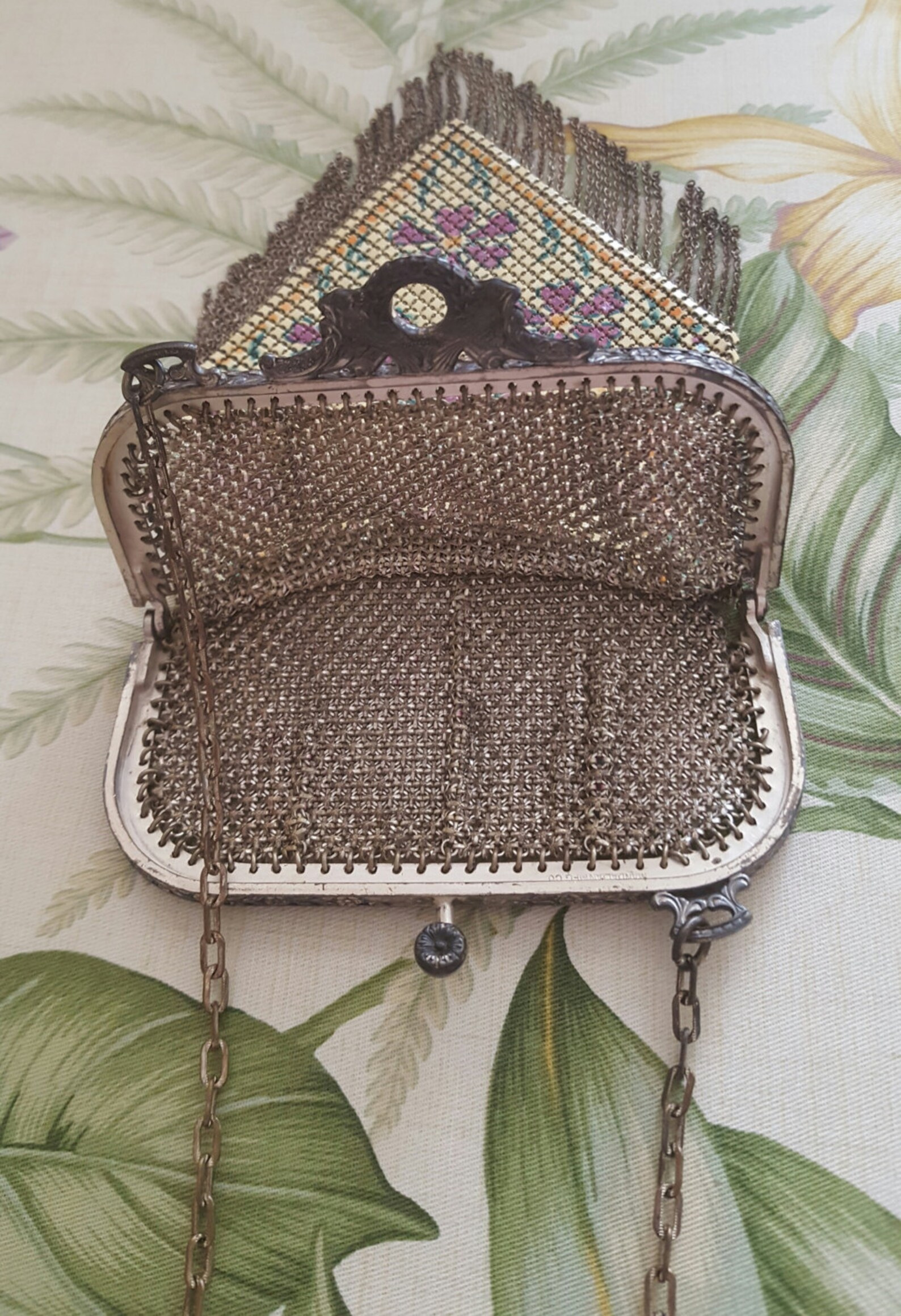 Antique Mesh Purse Mandalian Mesh Purse Bird Clasp Hinge - Etsy