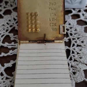 Vintage Red and White Rhinestone Flip Address Book Pop-up Phone Number ...