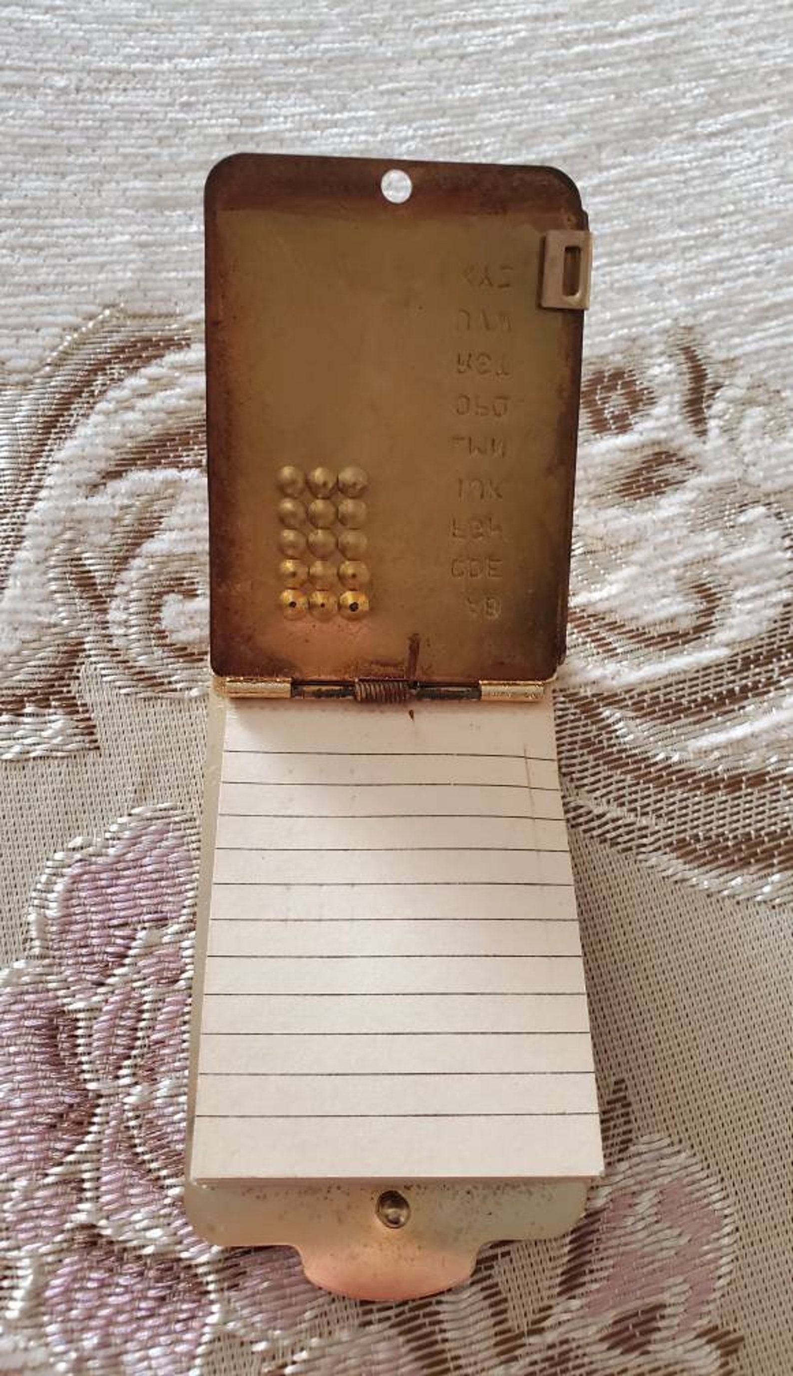 Vintage Red and White Rhinestone Flip Address Book Pop-up Phone Number ...