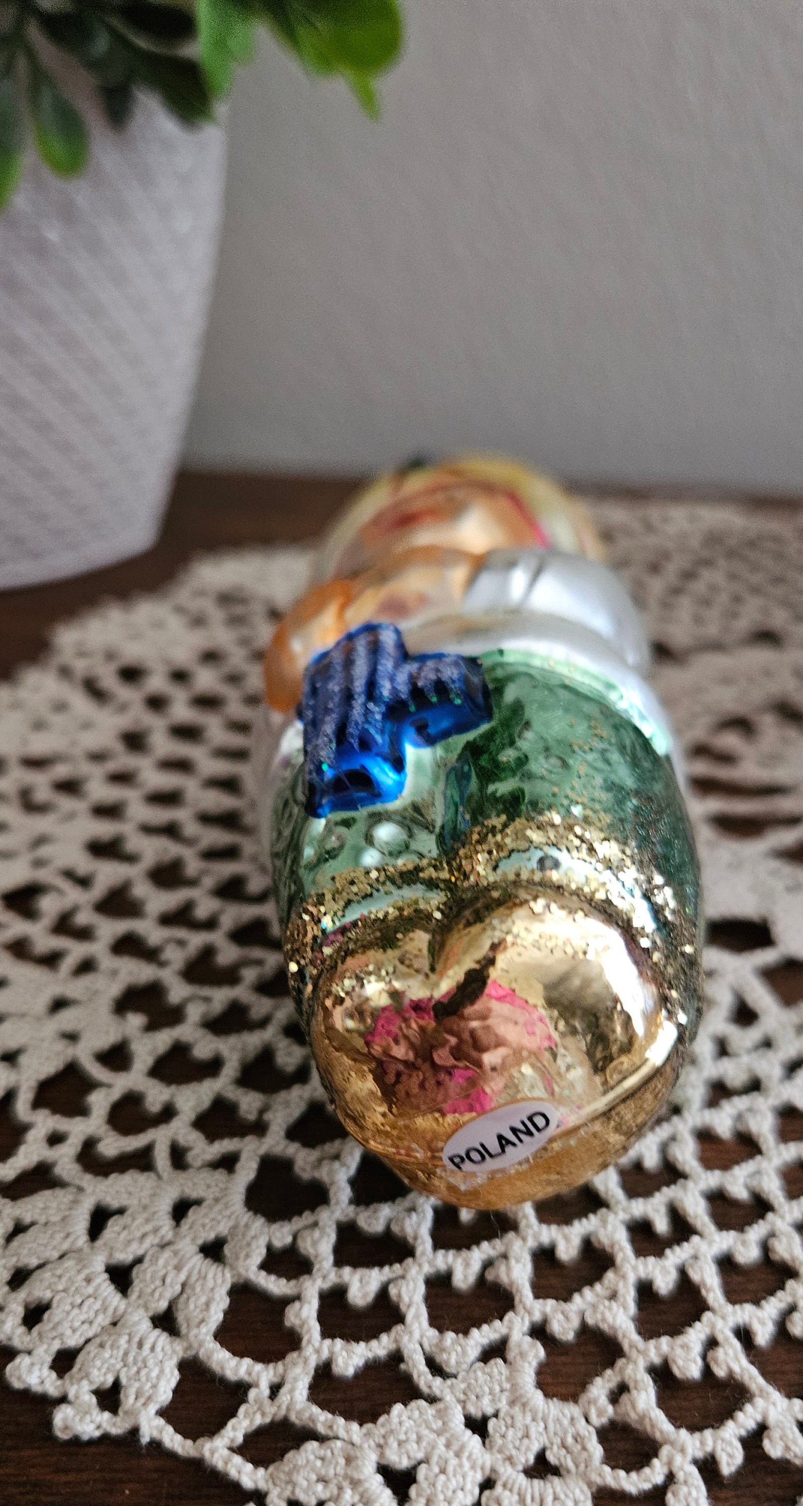 Vintage Hand Blown Glass Ornament Calik's Polish Artistry Aladdin Tree ...